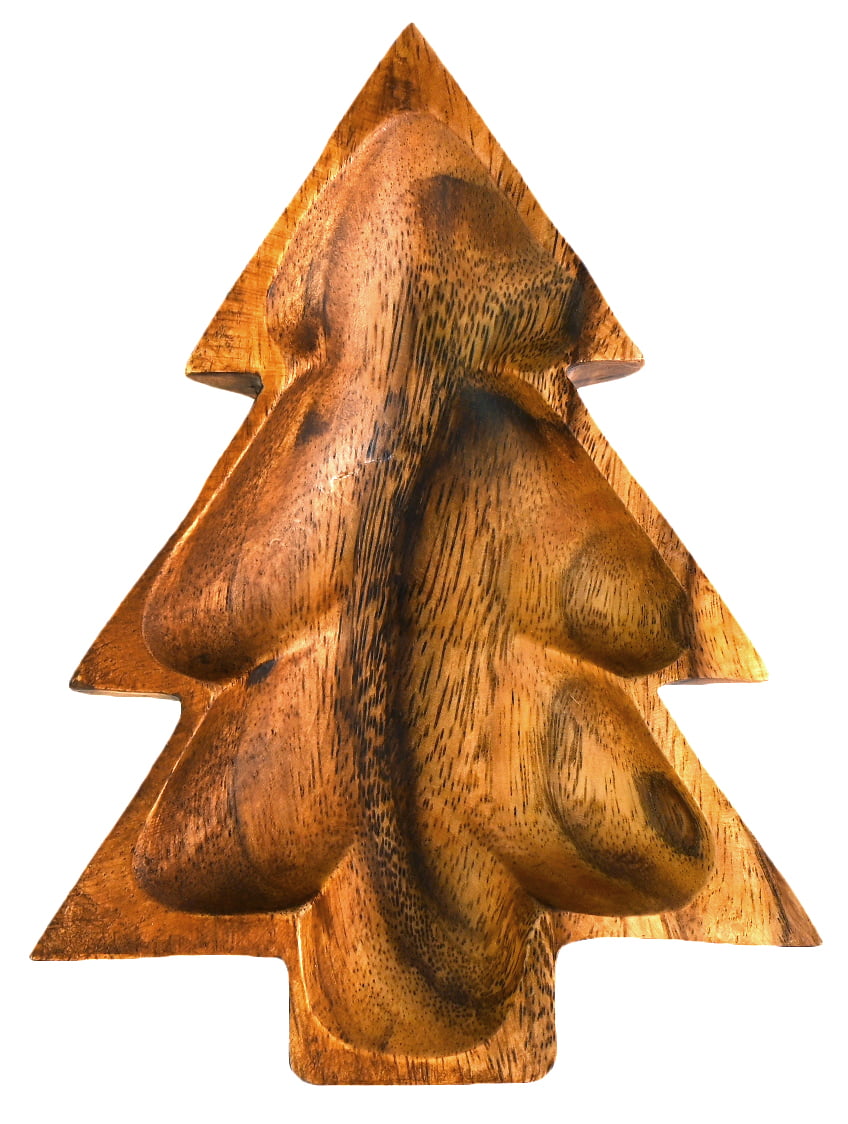 Wood Bowls - Tree Shaped Bowl, 7" x 5" x 1.5"