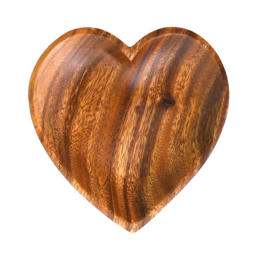 Wood Trays - Heart Shaped Tray, 8" x 1"