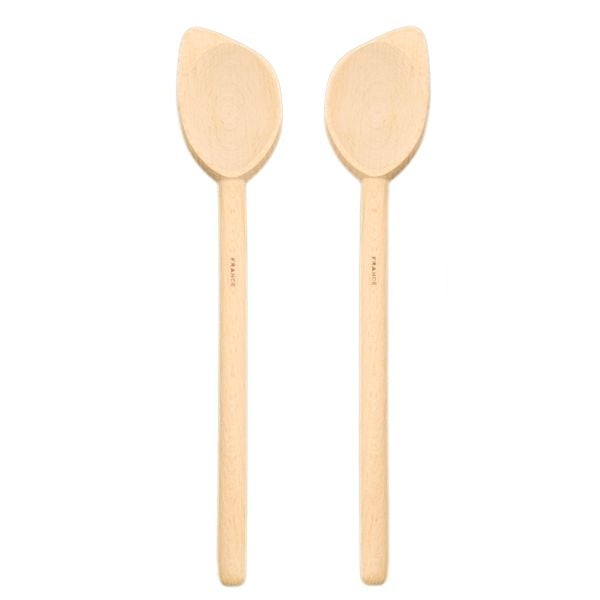 Left-Handed Heavy French Beechwood Corner Spoon, 12”